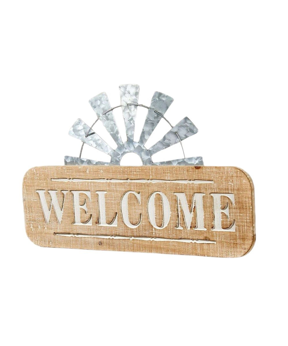 Gift Craft Welcome Wall Sign - Cowpokes Work and Western
