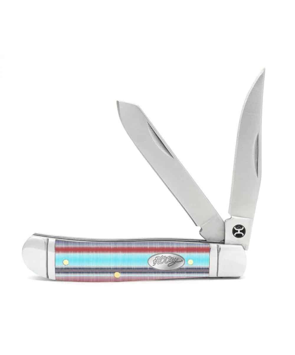 Hooey Cali Stripe Trapper Knife (#HK124) - Cowpokes Work and Western