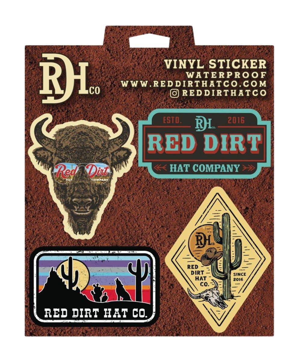 Red Dirt Hat Co. Desert Sticker Pack - Cowpokes Work and Western