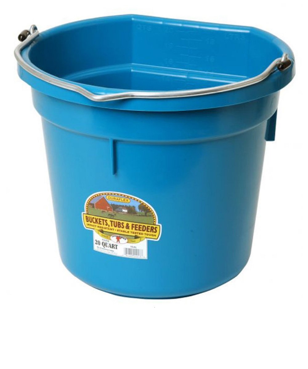 Duraflex Plastic Flatback 20 Quart Bucket