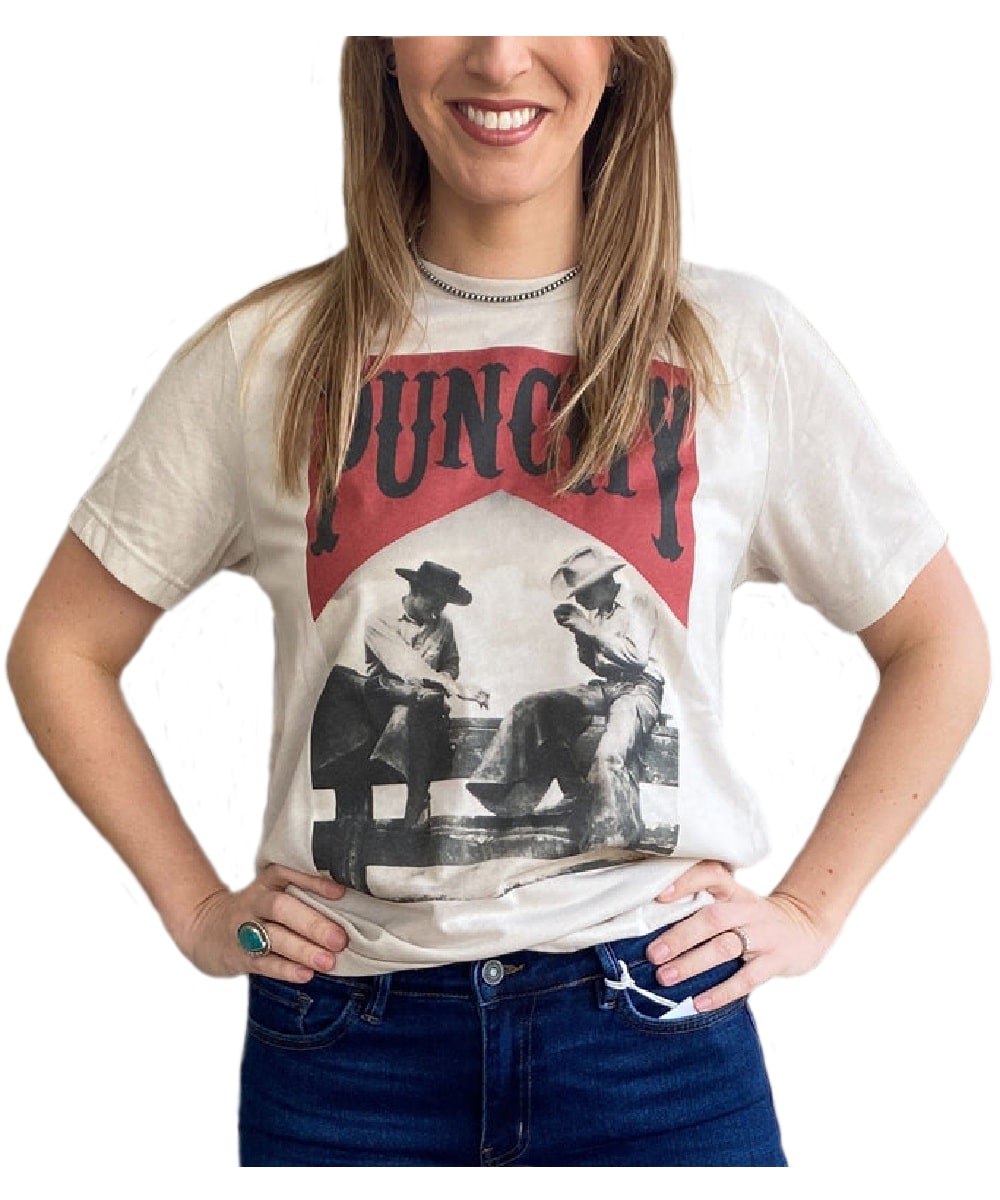 J. Forks Women's Punchy Cowboys Tee - Cowpokes Work & Western