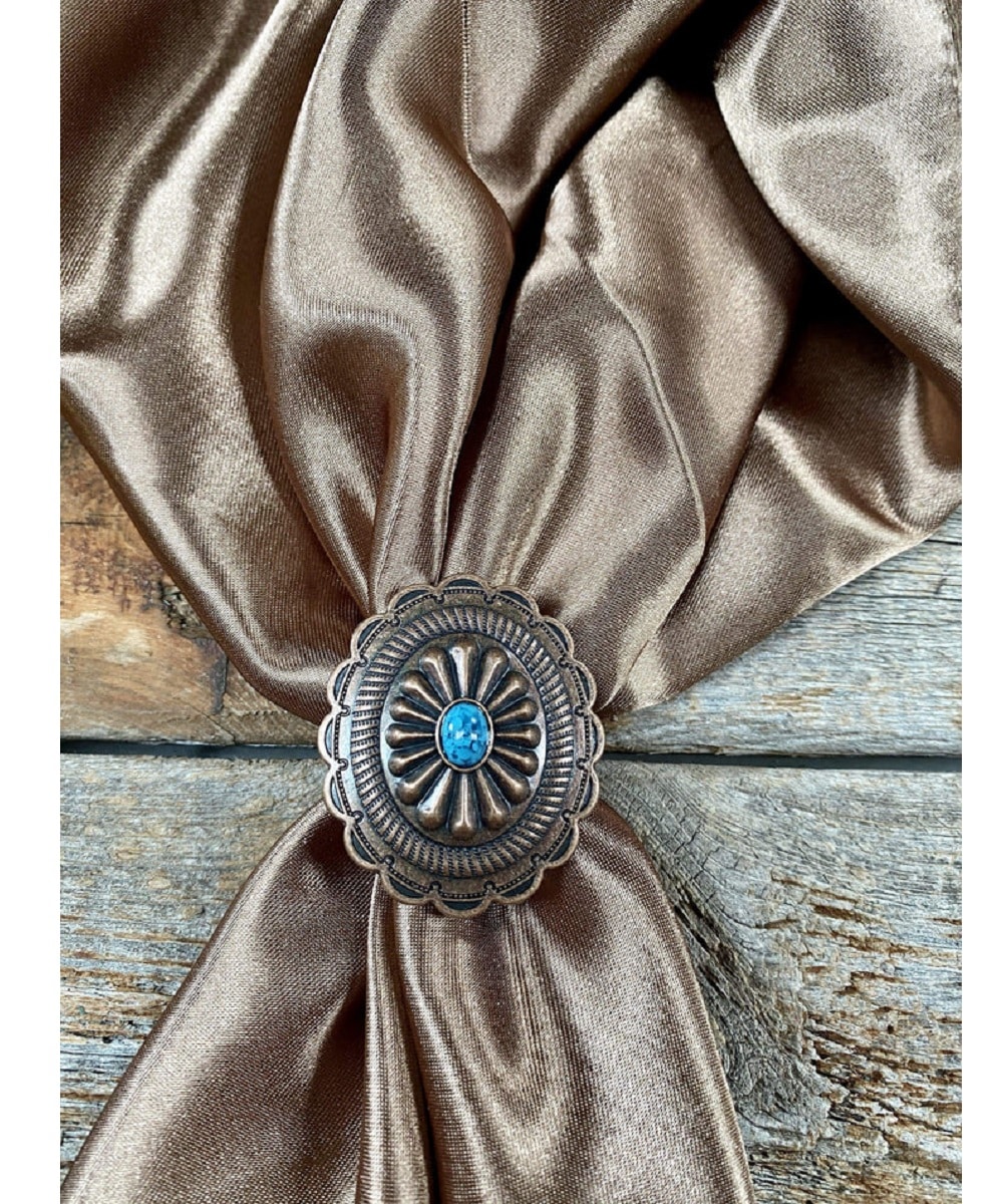 Rodeo Drive Copper Howlite Concho Wild Rag Slide - Cowpokes Work & Western