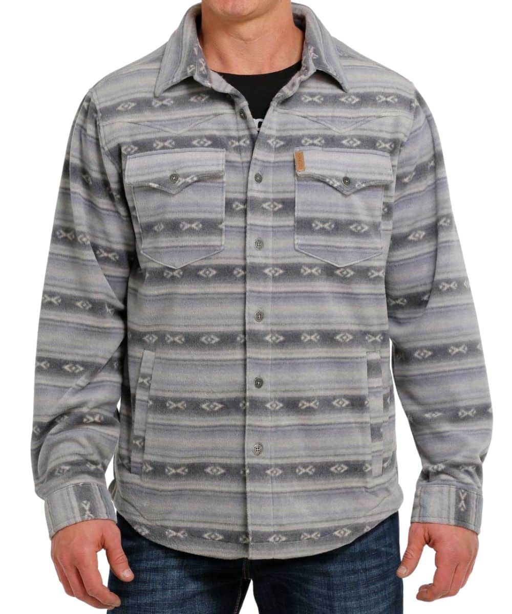 Cinch Men's Aztec Polar Fleece Shacket - Cowpokes Work & Western