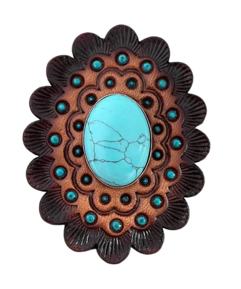 Rodeo Drive Leather Concho Slide - Cowpokes Work & Western