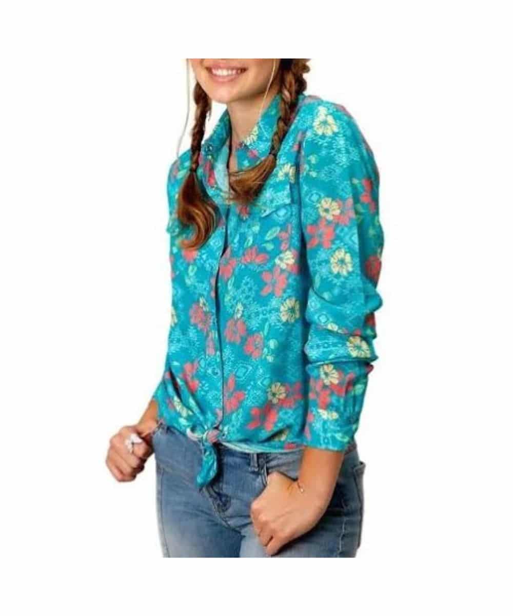 Roper Women's Tropical Aztec Snap Shirt - Cowpokes Work & Western