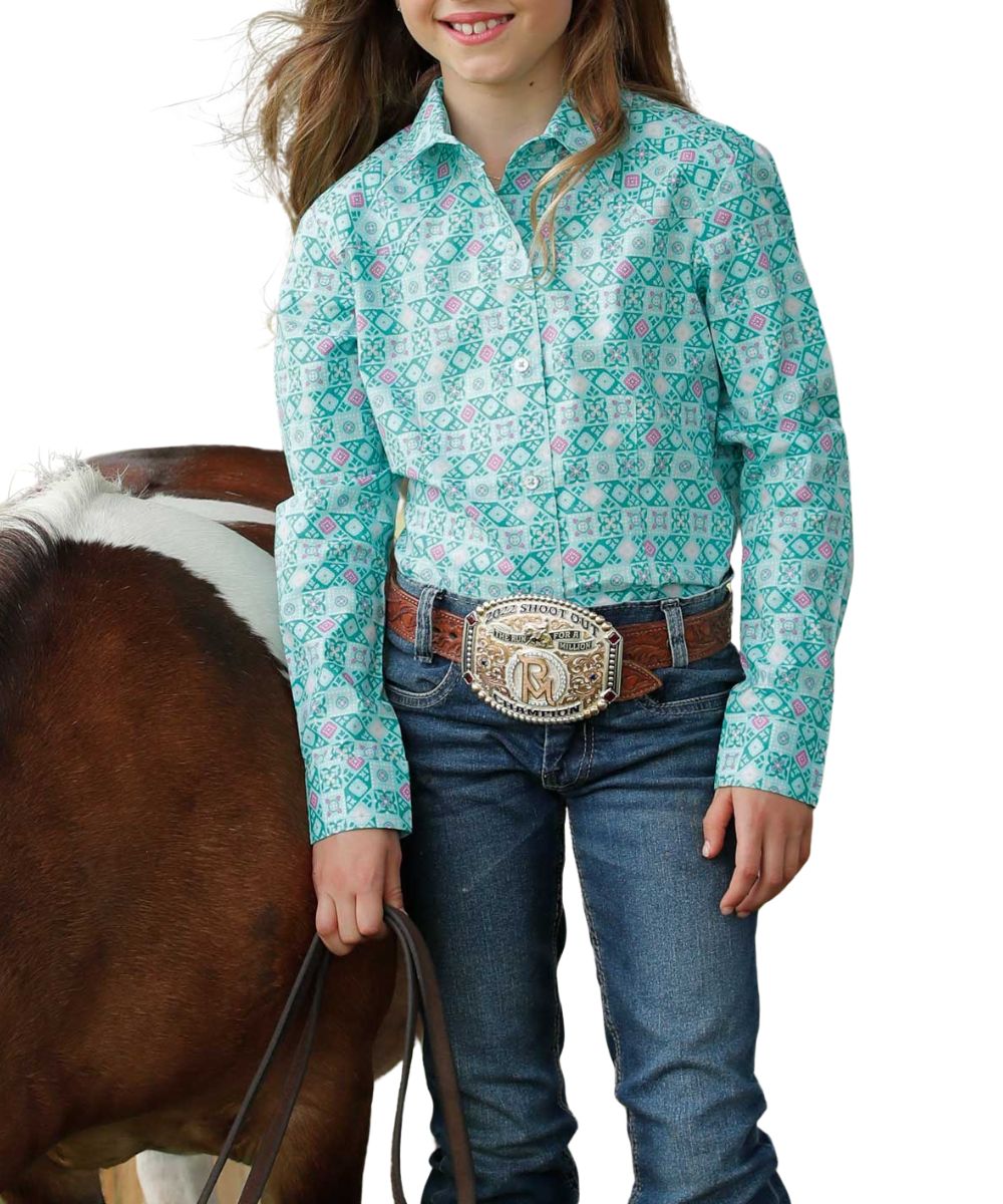 Cruel Girl Girls' Button Down Shirt - Cowpokes Work & Western