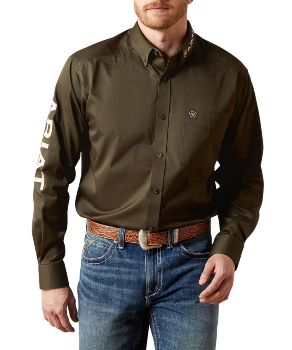 Ariat Men's Team Logo Button Down Shirt - Cowpokes Work & Western