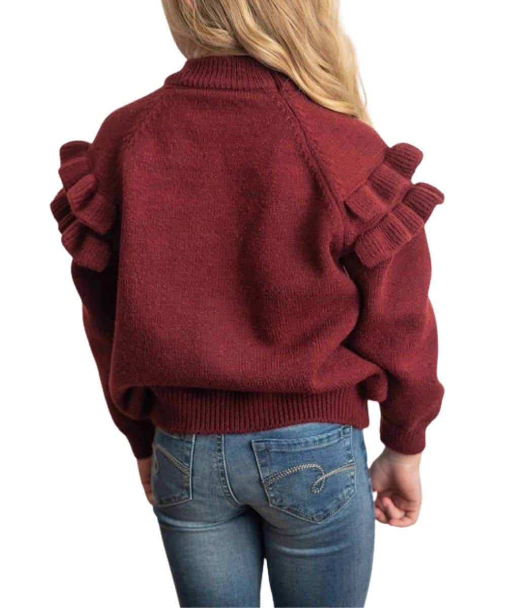 Oopsie Daisy Girls' Ruffle Sweater - Cowpokes Work & Western
